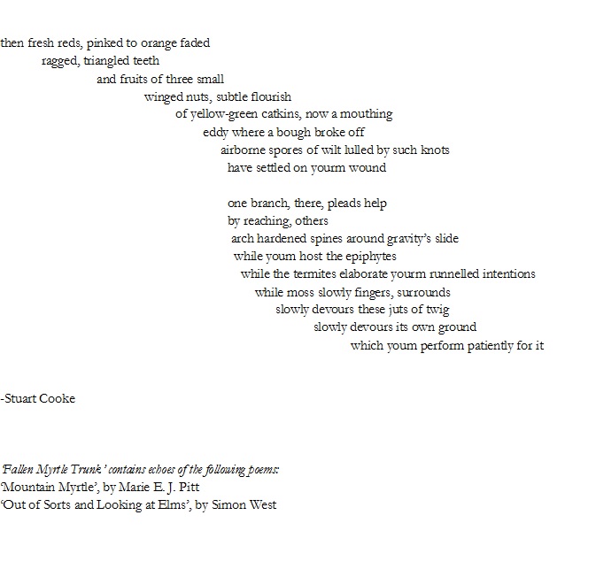 New Shoots Poetry Prize 2016 winner: ‘Fallen Myrtle Trunk’ by Stuart ...